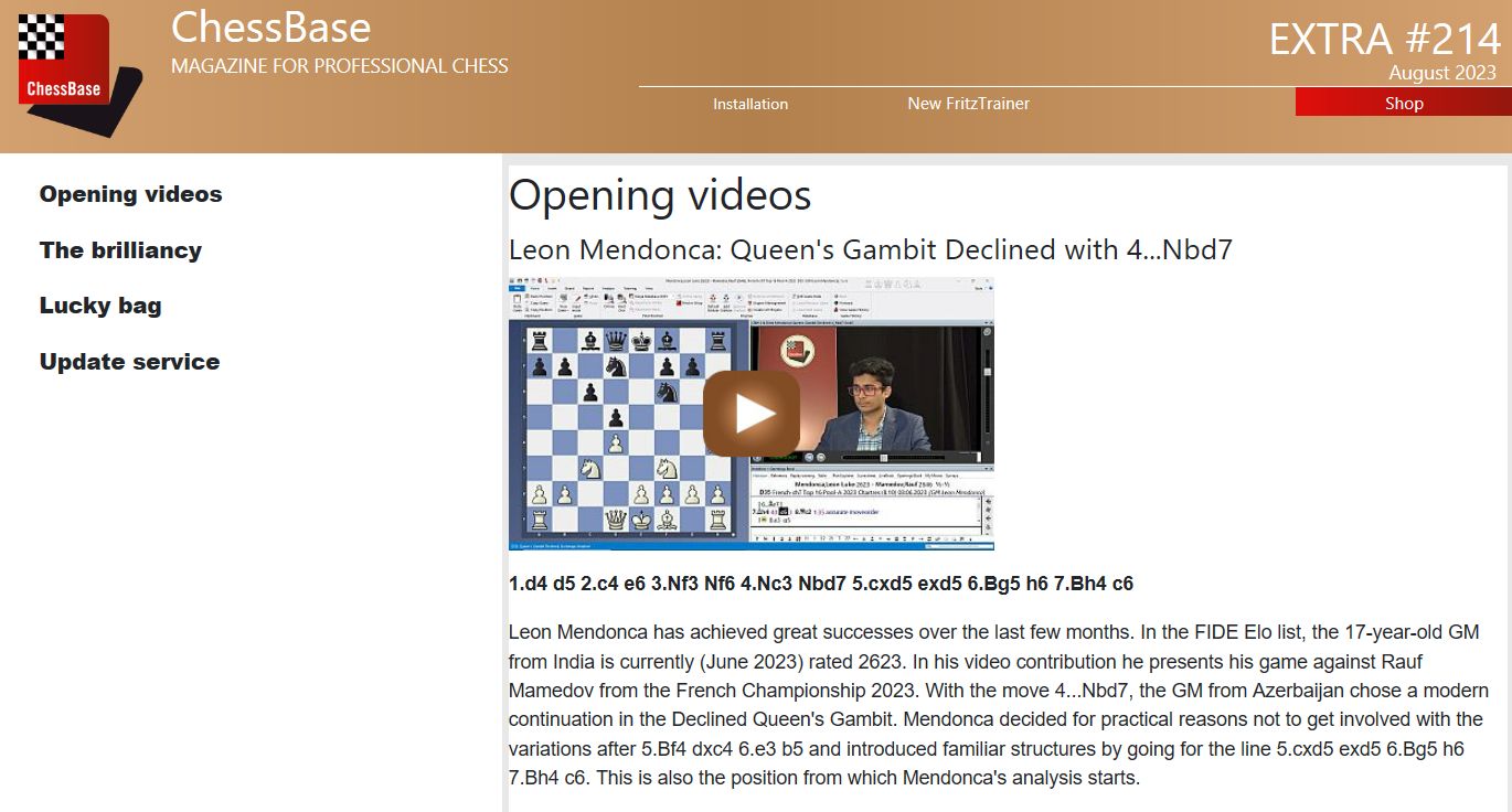 New: Extra 214 | ChessBase